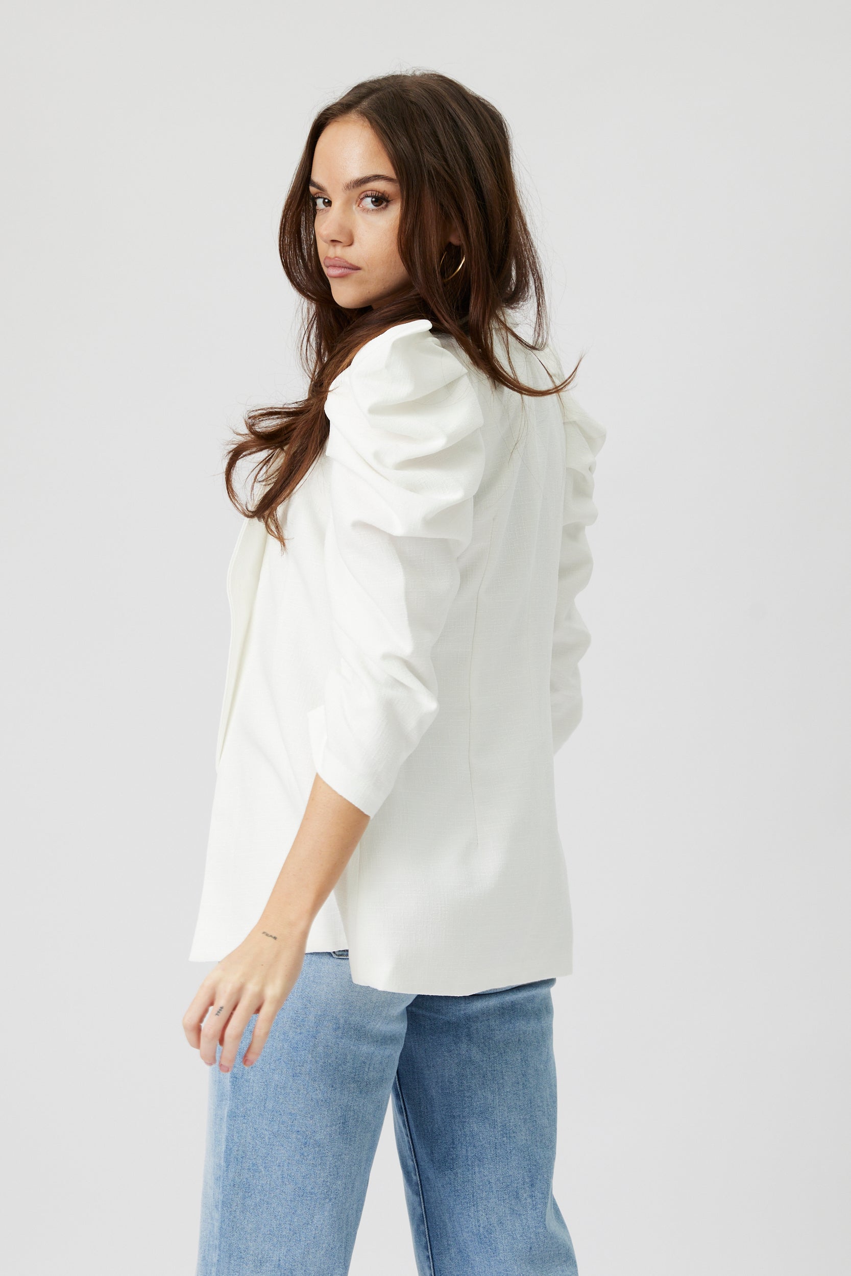 fab'rik Gloria Power Shoulder Jacket | Stand Out in our Puff Sleeve Blazer