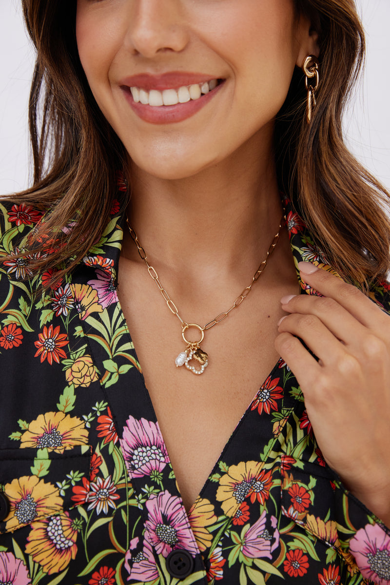 Francis Open Clover Pearl Choker – fab'rik