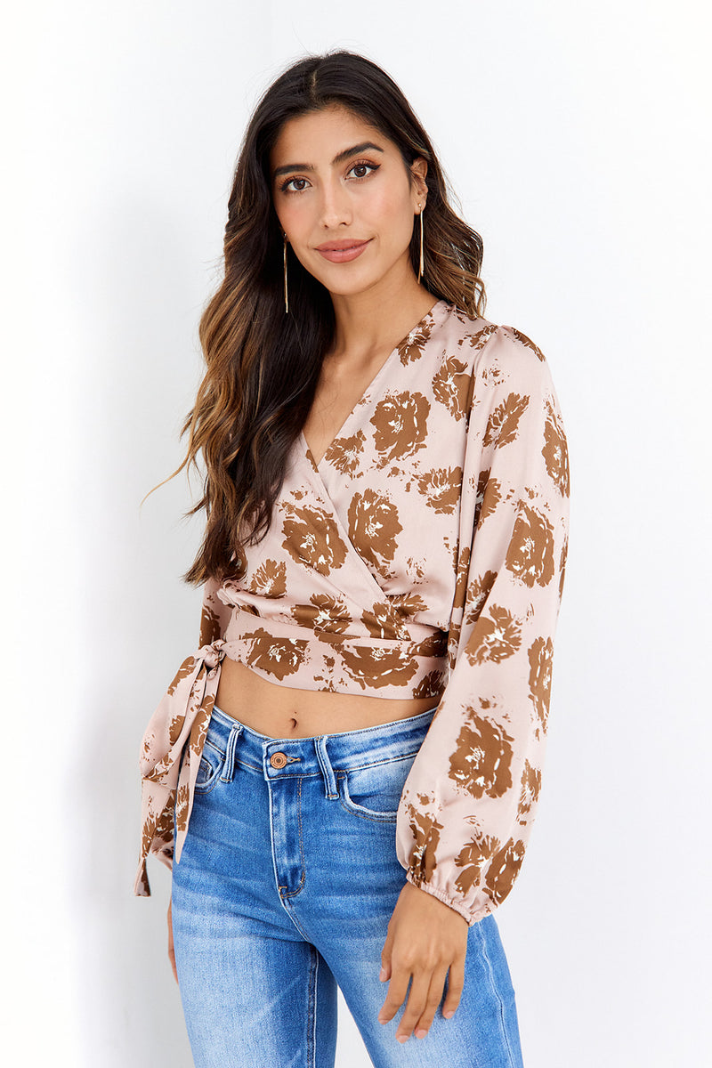 SALE - Reann Print Wrap Blouse – fab'rik