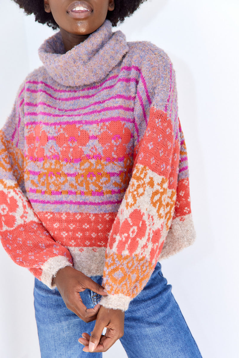 SALE - Serena Striped Turtleneck Sweater – fab'rik